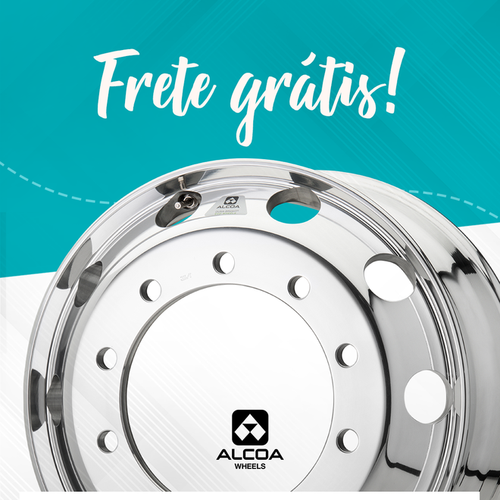 Roda de Alumínio Alcoa® - 22,5 x 8,25" - BORDA LARGA - Roda de Alumínio Alcoa® - 22,5 x 8,25 ...